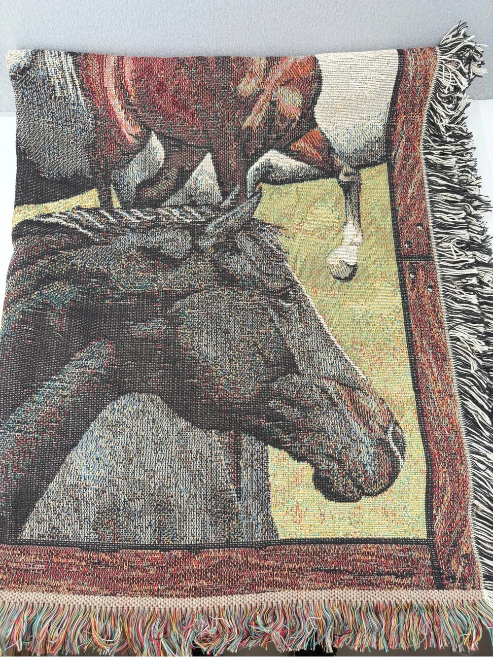 Source Unknown | Bedding | Arabian Horses Tapestry Throw Blanket 75x48 ...